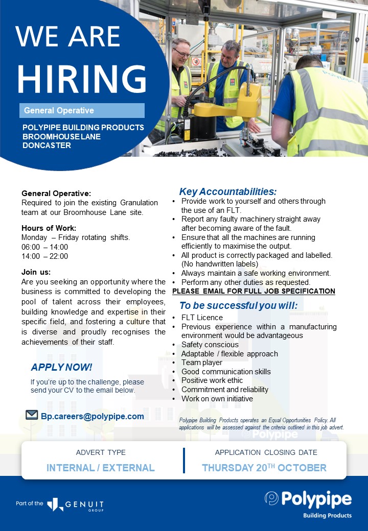 General Operative - Granulation - BHL | Polypipe