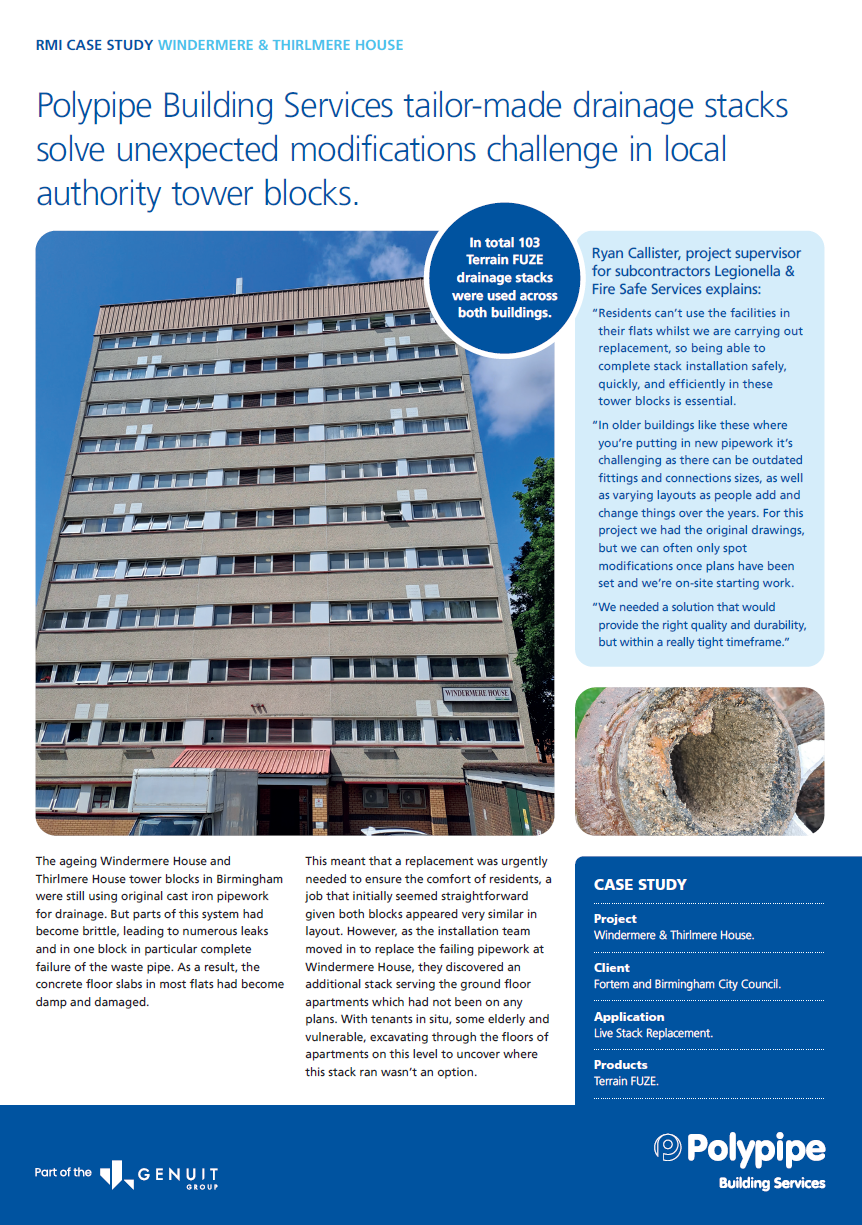 Windermere and Thirlmere House Case Study | Polypipe