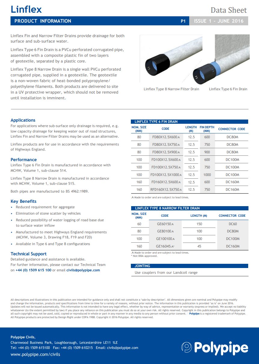 Linflex Datasheet | Polypipe