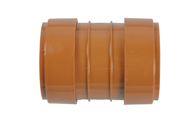 4D20D - Terrain Underground 110mm Double Socket Coupler Terracotta | Polypipe