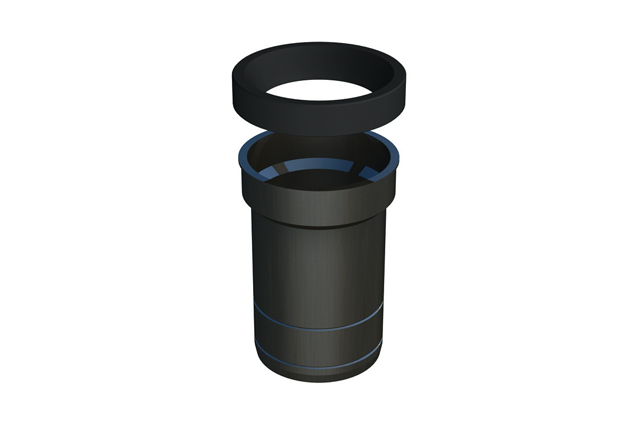 925.100B - Terrain FUZE HDPE 100mm WC Connector Black | Polypipe