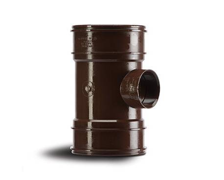 BP424BR - Single Boss Pipe 4in/110mm. Double Socket 50mm. | Polypipe