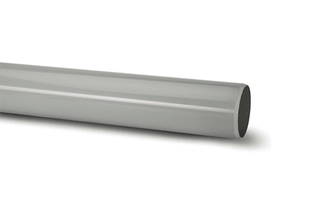 P330G - Soil 82mm 3m Plain Ended Pipe Grey | Polypipe