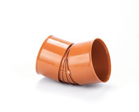 PS1067 - Polysewer 225mm x 30° Bend Double Socket