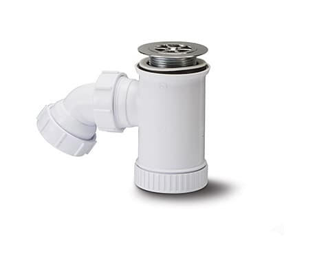 PST4 - Shower Trap 50mm Seal (70mm Grid) 40mm. Chrome Plated with 45 ...