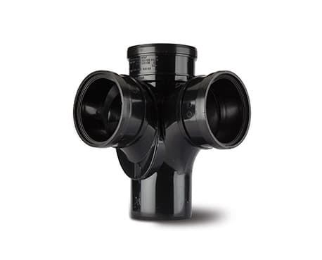RCB104B - Corner Branch 4in/110mm. 92½° Triple Socket (Fabricated ...
