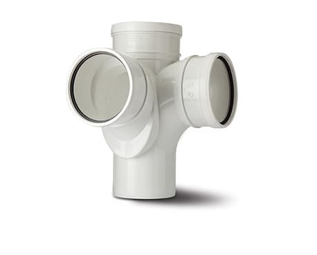 RCB104W - Corner Branch 4in/110mm. 92½° Triple Socket (Fabricated ...