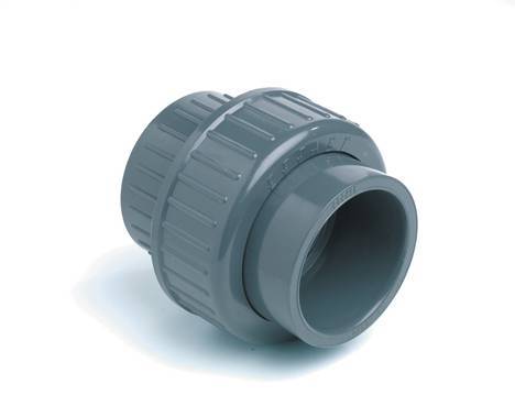 RFBBOB0200 - Effast PVCu ½inchx20mm Union Plain 15 Bar Dark grey | Polypipe