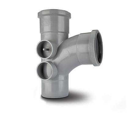 ST414G - Single Branch 4in/110mm. 92½° Equal (4 Boss) | Polypipe