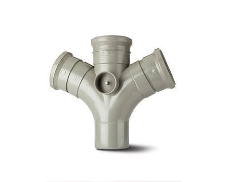 SU422SG - Double Branch 4in/110mm. 112½° (Ring Seal - use in vertical ...