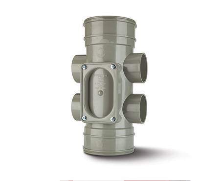 SWA31SG - Access Pipe 3in/82mm. Double Socket - 2 Boss Shoulders ...