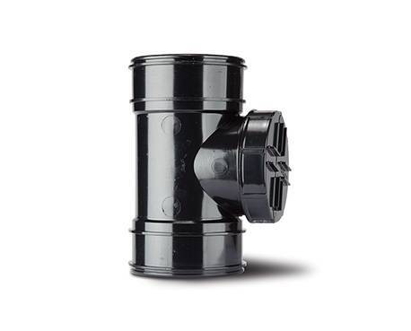 SWA44B - Short Access Pipe 4in/110mm. Double Socket. | Polypipe