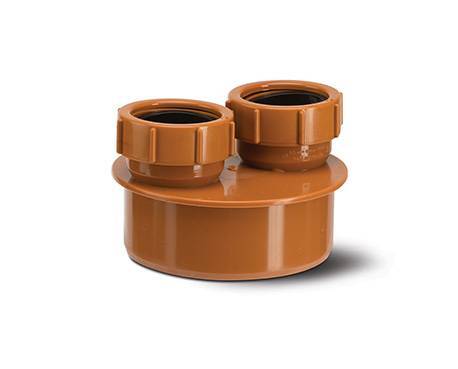 UG492 - Underground Drainage 110mm Waste Pipe Adaptor Double 40mm ...