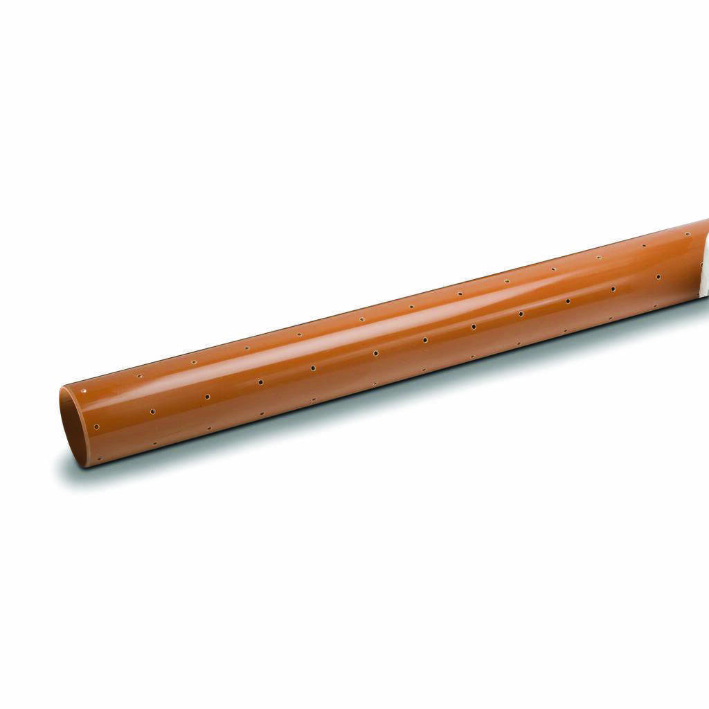 UG665 - Underground Drainage 160mm 6m Perforated Pipe Plain Ended ...
