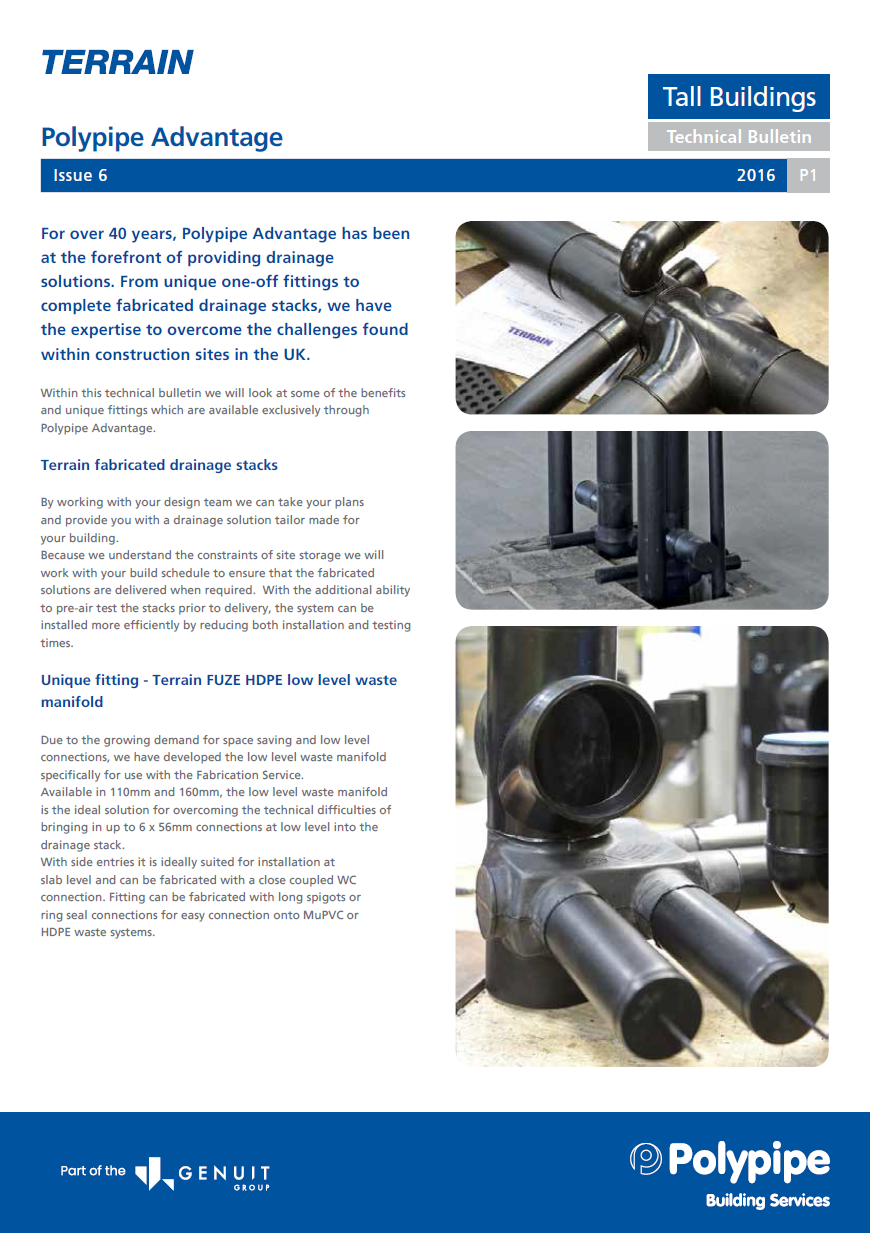 Technical Bulletin 2016 Issue 6 - Polypipe Advantage | Polypipe