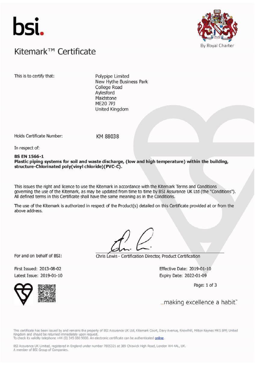 BS EN 1566-1 PVCu Waste systems | Polypipe