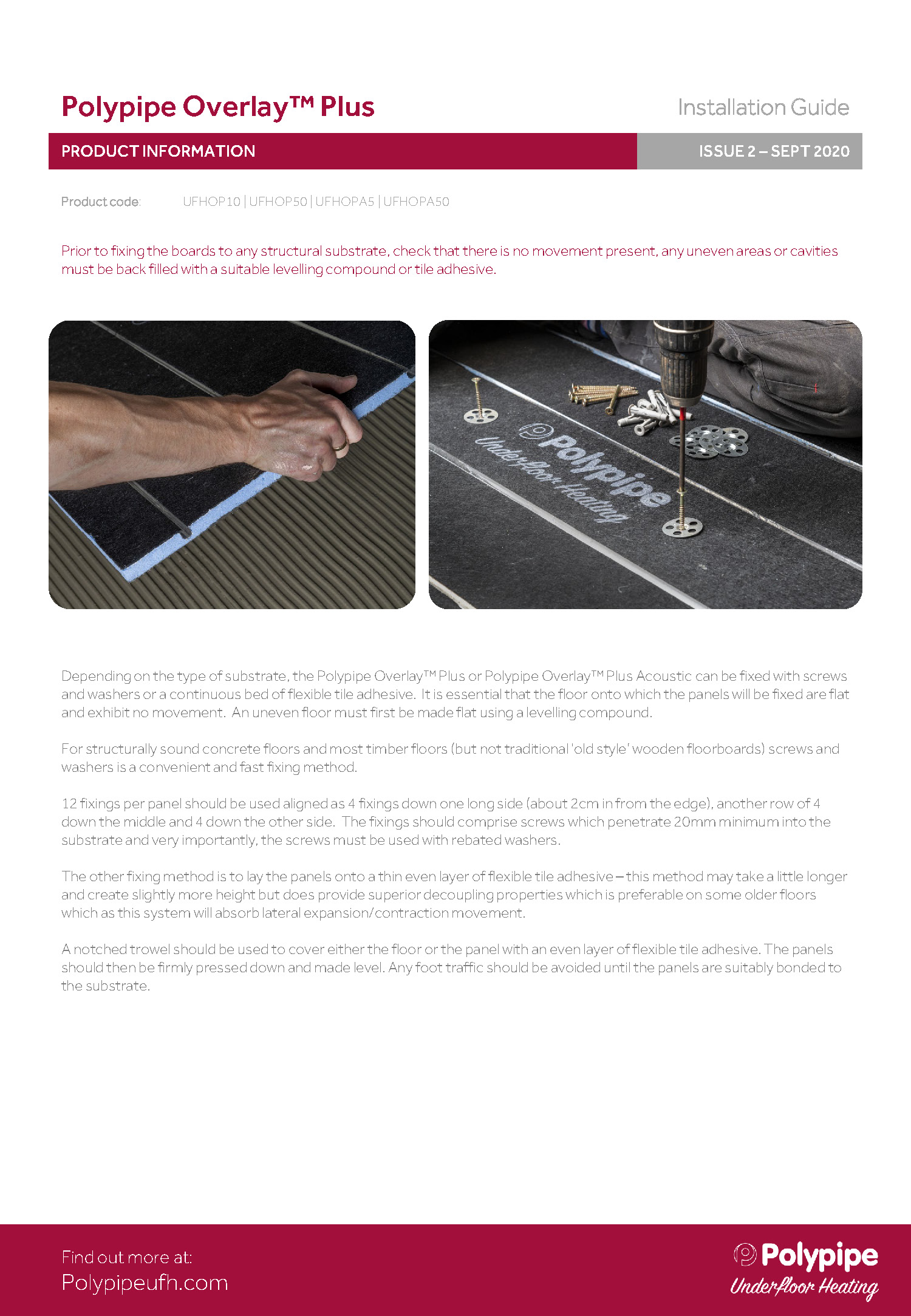 [INSTALLATION GUIDE] Overlay Plus | Polypipe