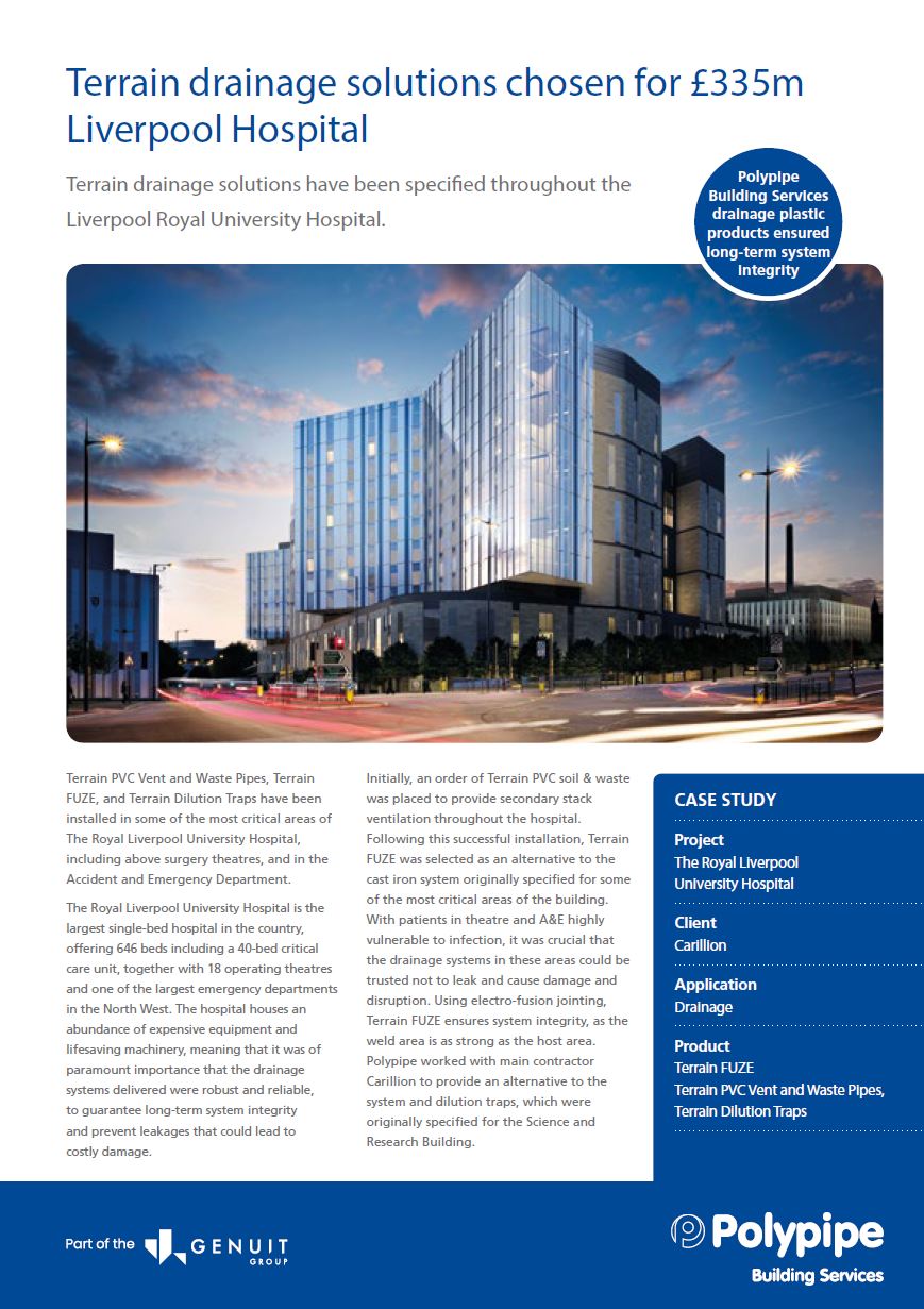 Liverpool Royal Hospital Case Study | Polypipe