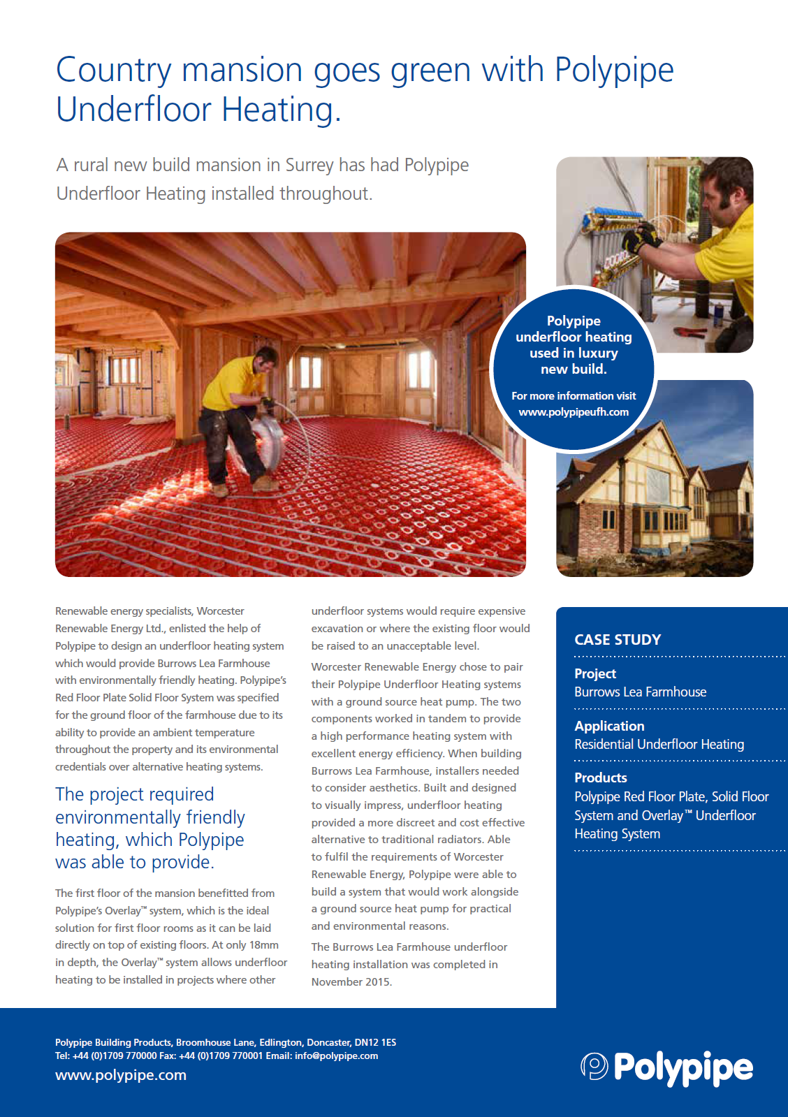 Country mansion goes green with Polypipe Underfloor Heating | Polypipe
