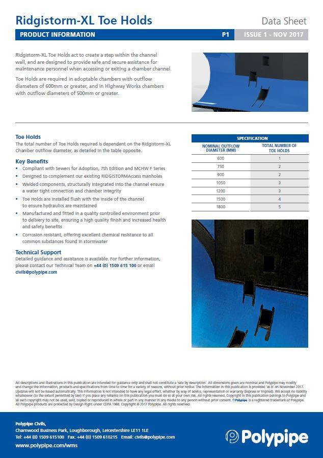 Ridgistorm-XL Toe Holds | Polypipe