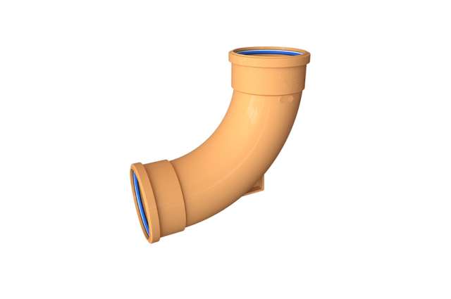 UG483 - Underground Drainage 110mm 87.5° Rest Bend Double Socket | Polypipe