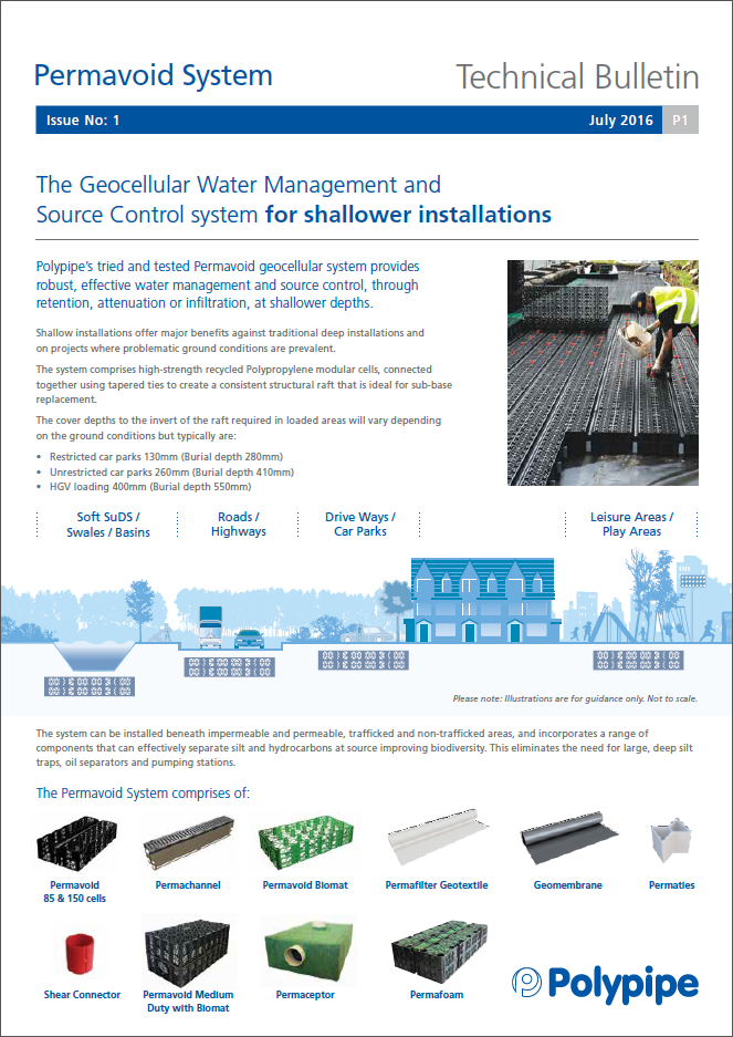 Permavoid Technical Bulletin Issue 1 - Shallower Installations | Polypipe