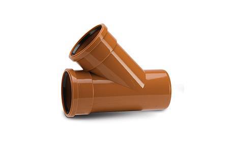UG406 - Underground Drainage 110mm 45° Equal Junction Double Socket | Polypipe