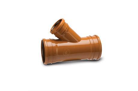UG635 - Underground Drainage 160mm 45° Unequal Junction Triple Socket ...